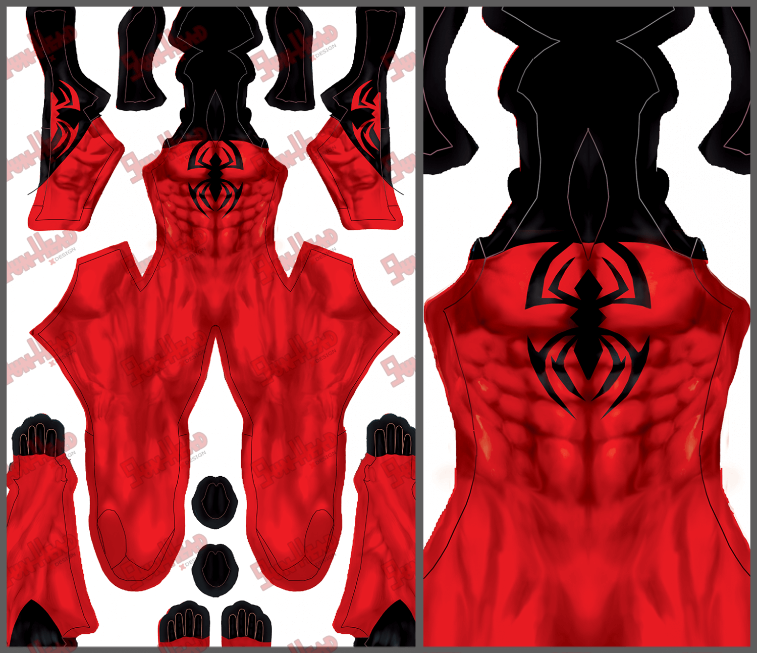 Scarlet Pattern - Gun Head Design