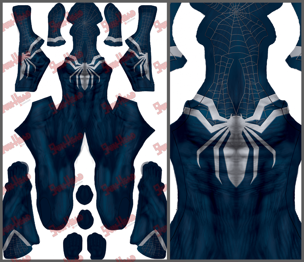 Superior Black Suit Pattern - Gun Head Design