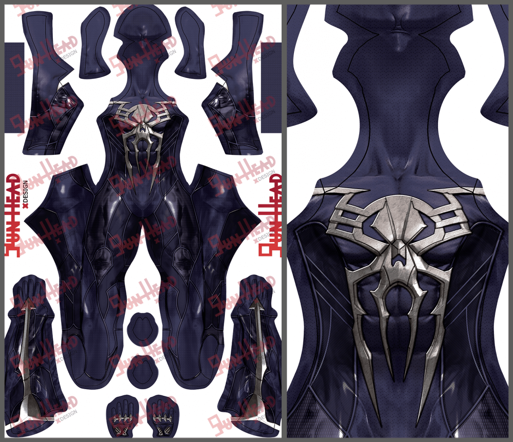 Symbiote PS4 SM 2099 Pattern – Gun Head Design
