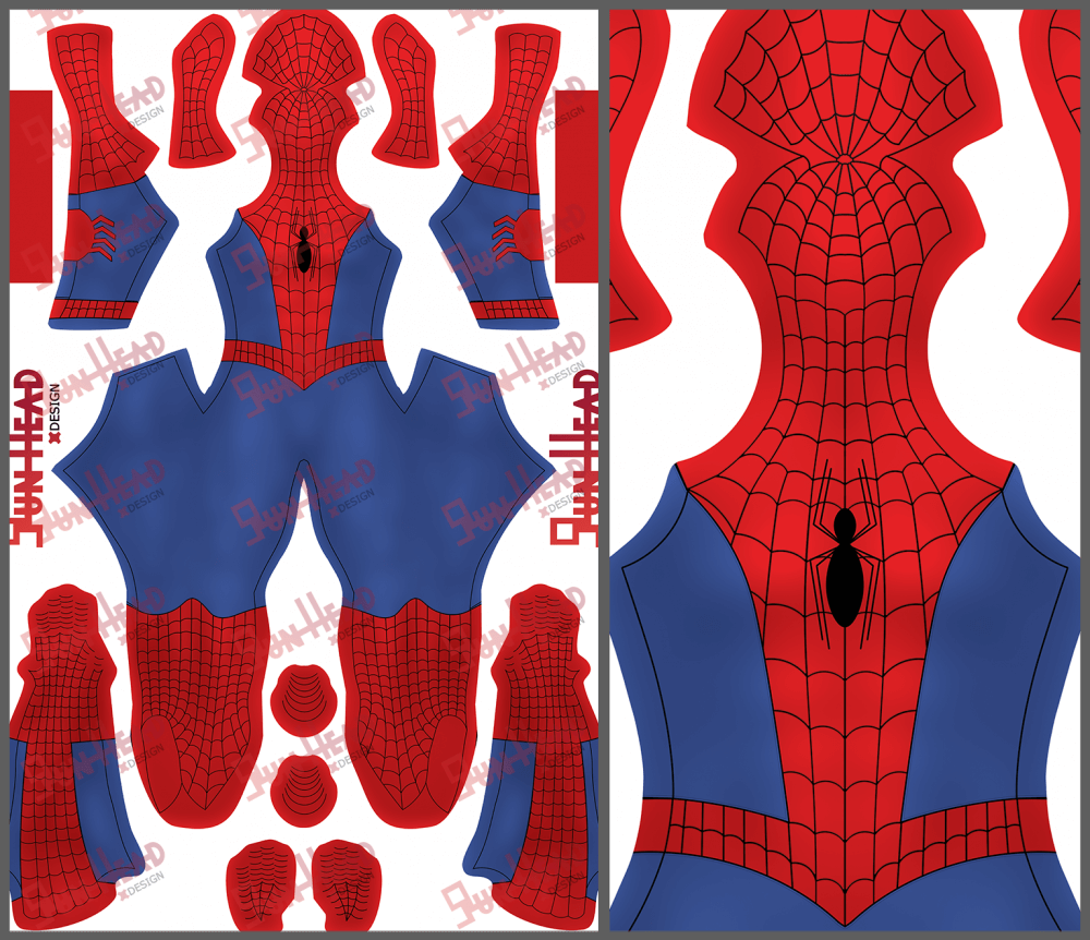 Gun Head Design – Super Hero Dye-Sub Pattern files for Cosplay!