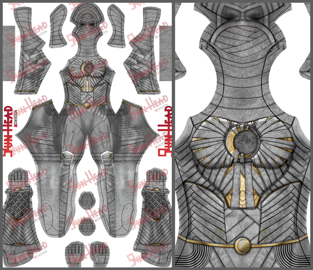 Gun Head Design – Super Hero Dye-Sub Pattern files for Cosplay!