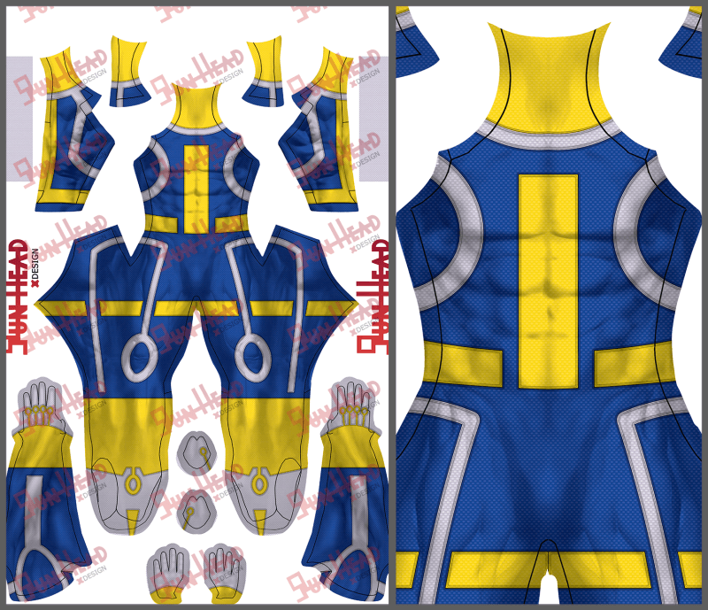 Gun Head Design – Super Hero Dye-Sub Pattern files for Cosplay!