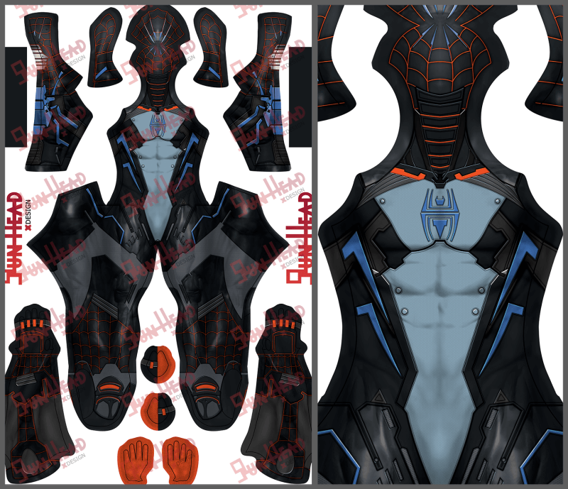 Gun Head Design – Super Hero Dye-Sub Pattern files for Cosplay!