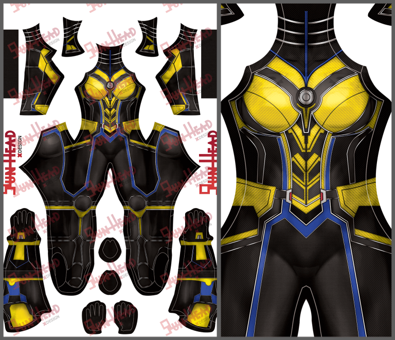 Gun Head Design – Super Hero Dye-Sub Pattern files for Cosplay!