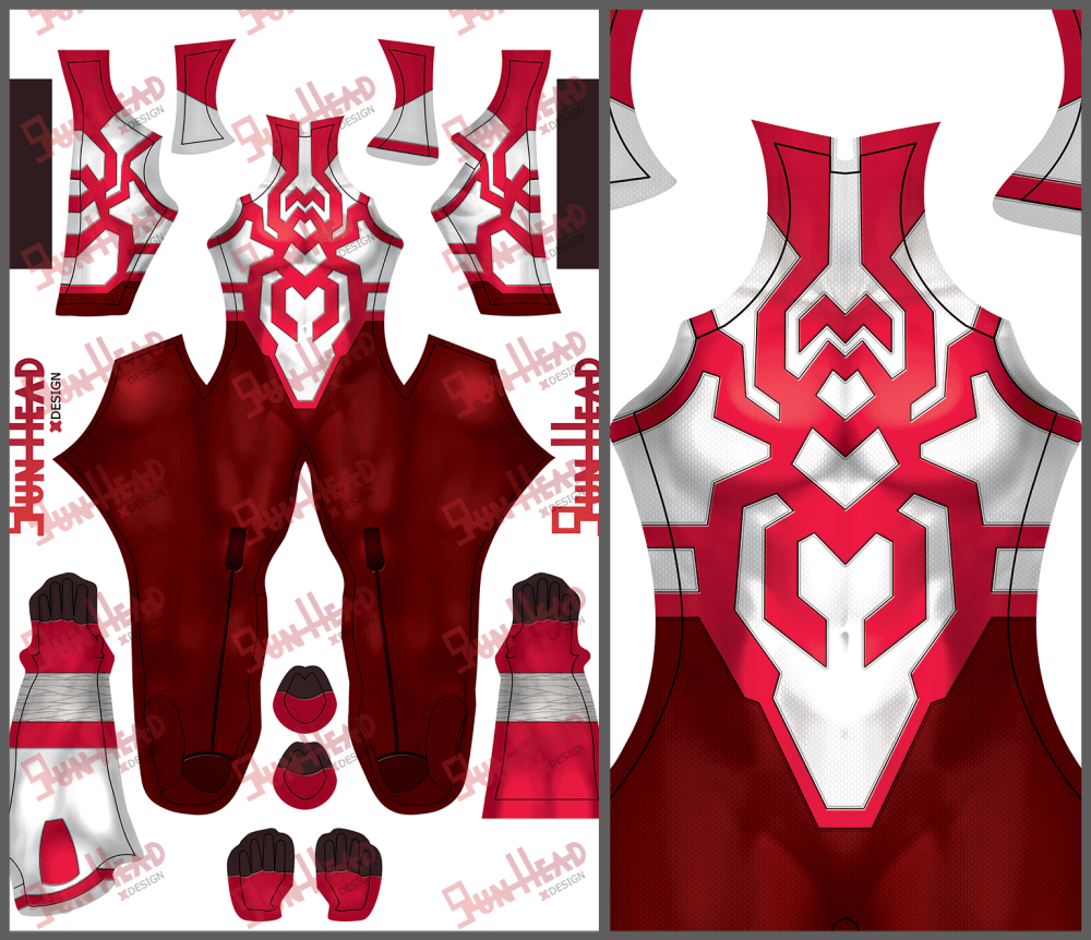 Gun Head Design – Super Hero Dye-Sub Pattern files for Cosplay!