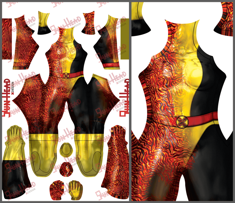 Gun Head Design – Super Hero Dye-Sub Pattern files for Cosplay!