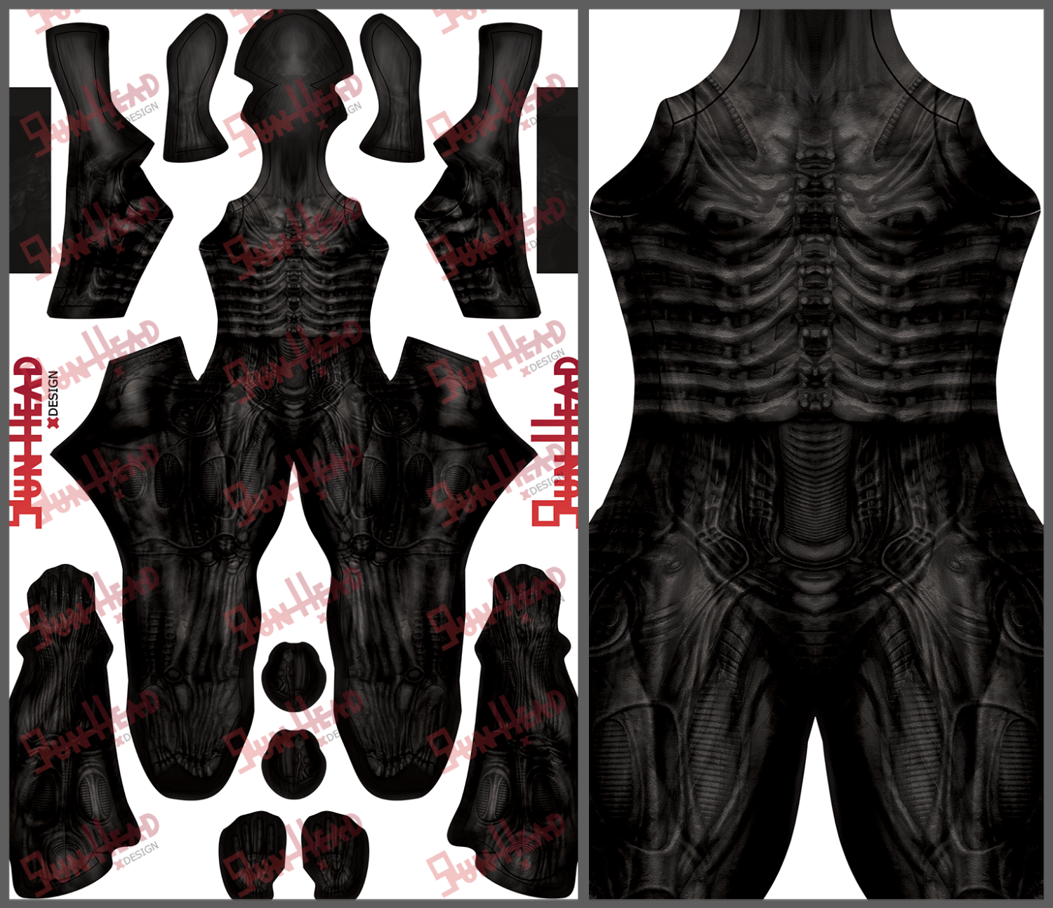 Gun Head Design – Super Hero Dye-Sub Pattern files for Cosplay!