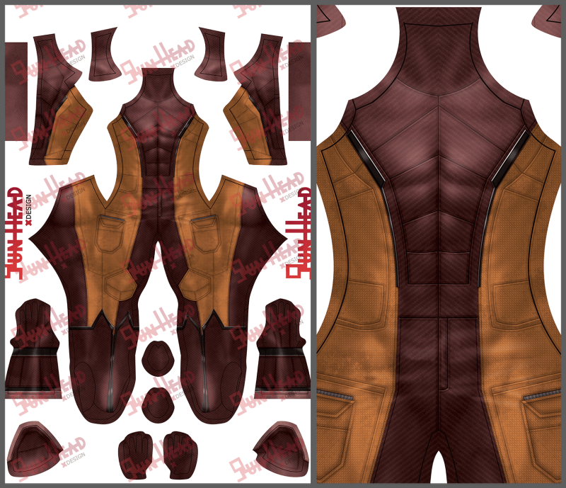 Gun Head Design – Super Hero Dye-Sub Pattern files for Cosplay!